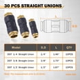 CheeMuii 30 PCS DOT Air Line Fittings 1/4" 3/8" 1/2" DOT Push Lock Air ...