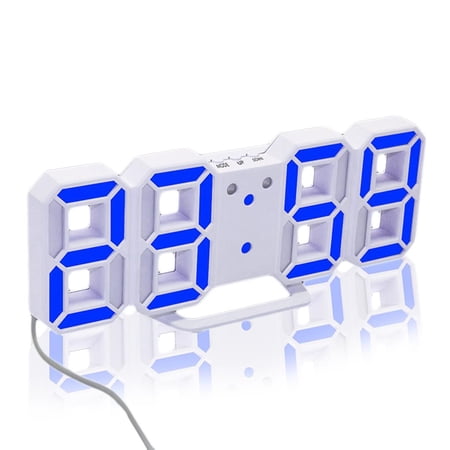 Shengyu Simple 24/12 Hour Display Watch Alarm Brightness Adjustable LED ...