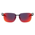 Large Polarized 150mm Wide Fitment Rimless Rectangle Sunglasses Men ...