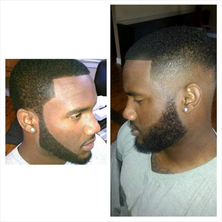High Fade Haircut With Beard