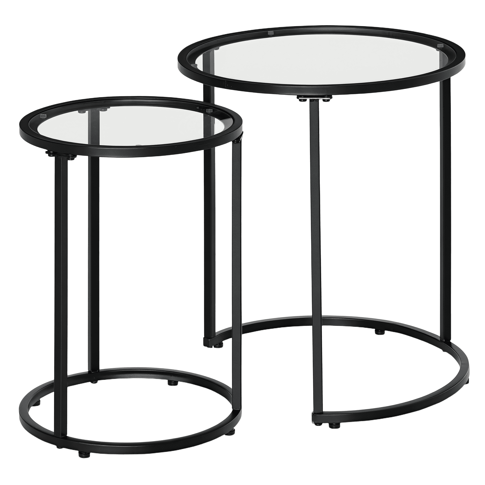 Click here for Homcom Set Of 2 Nesting Coffee Tables With Metal B... prices