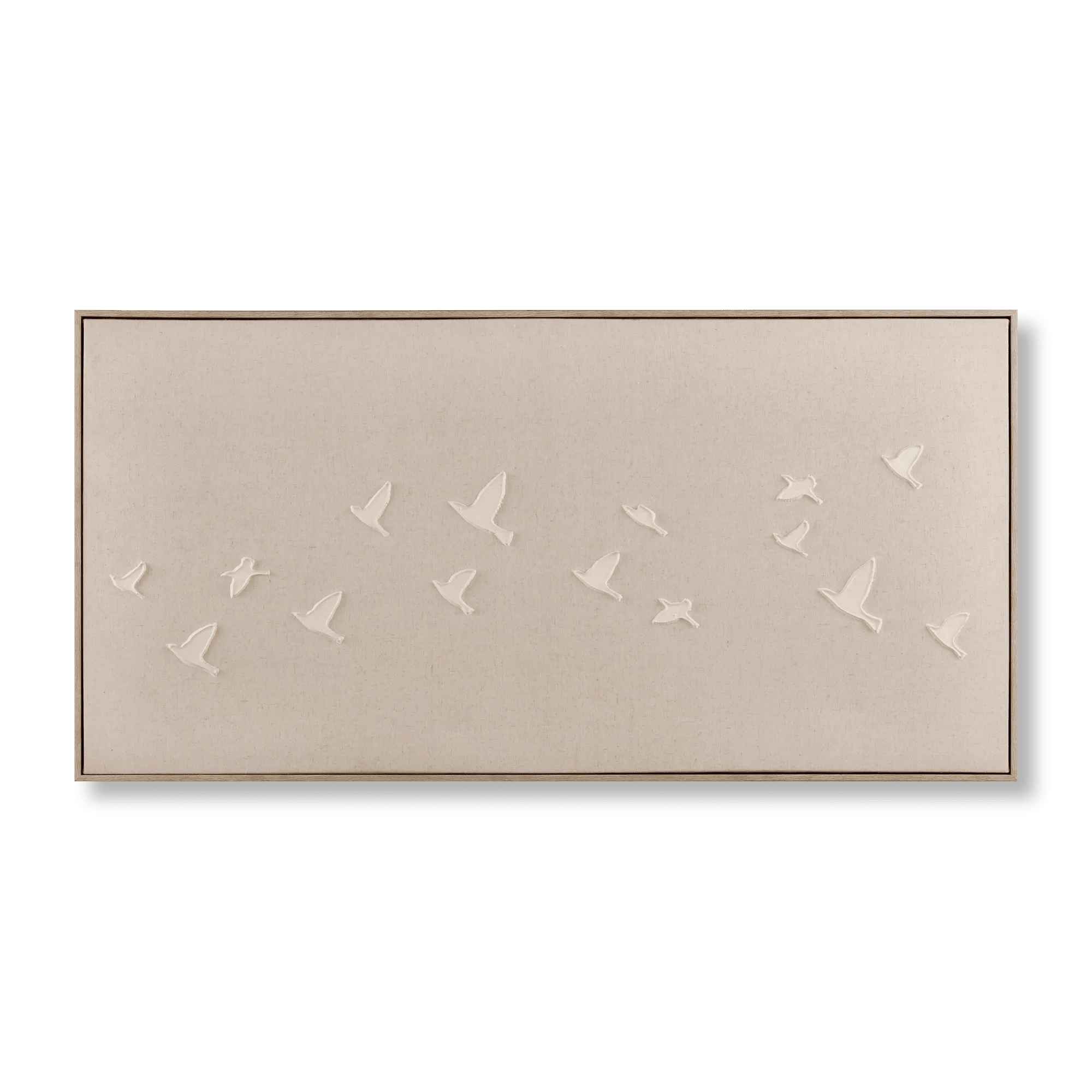 Click here for Bouclair Natural Flock Of Birds Oil Painted Framed... prices