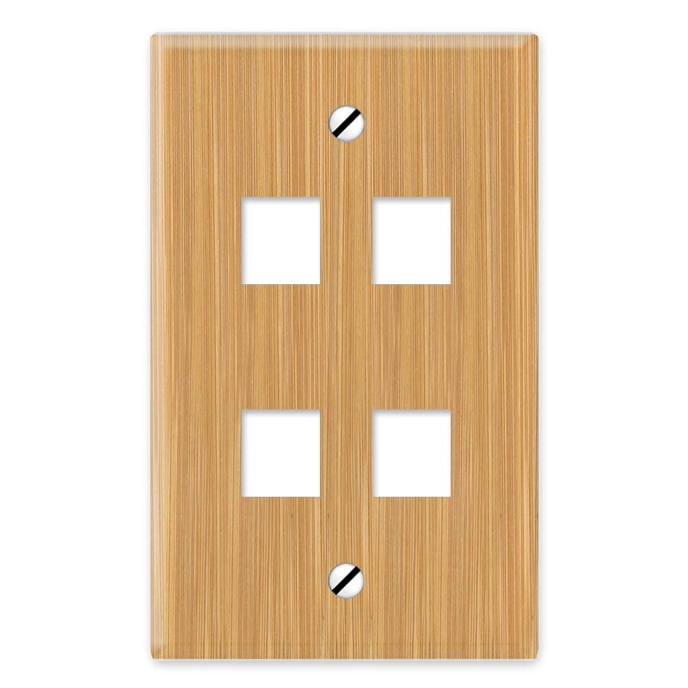 Wirester 4 Port Wall Plate For Keystone Jacks Modular Inserts Ethernet