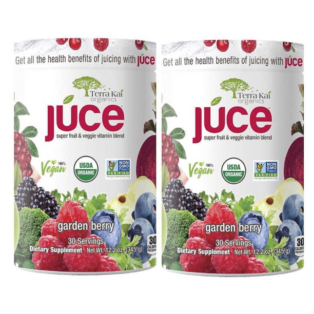 2 Pack | Terra Kai USDA Organic Juce Super Fruit & Veggie Powder, 12.2 ...
