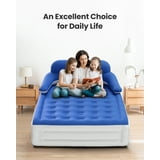 iDOO Queen Headboard Air Mattress, 18" Airbeds with Built-in Pump - Walmart.com