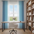 Blue Ombre Sheer Curtains for Living Room Bedroom, Abstract Light Blue ...
