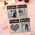 6 Pcs PET Couple Stencils Heart Templates Art and Craft Stencils For ...