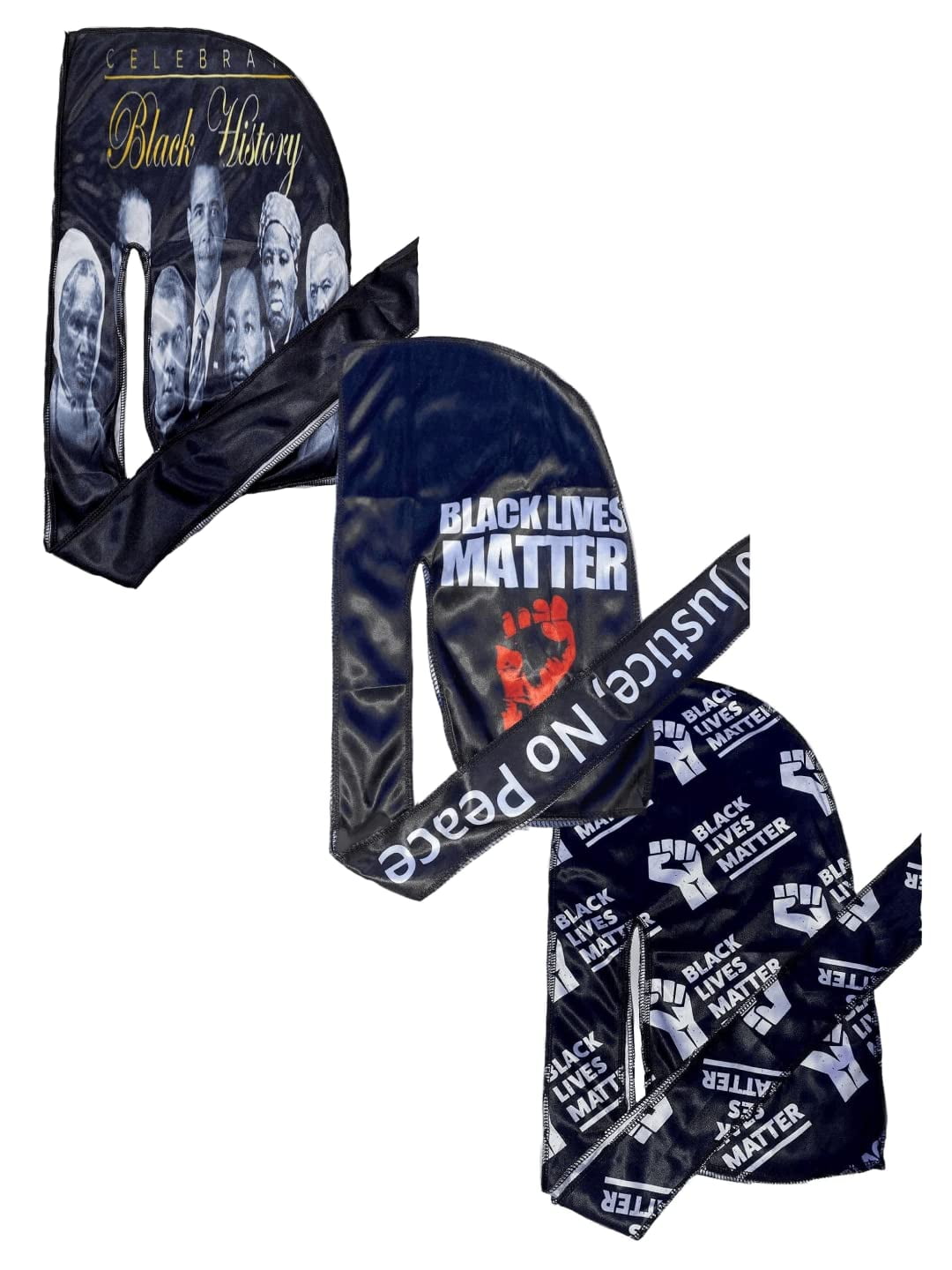 Silky Anime Durag Trinity - 3pcs Set Durag with Long Tails and ...