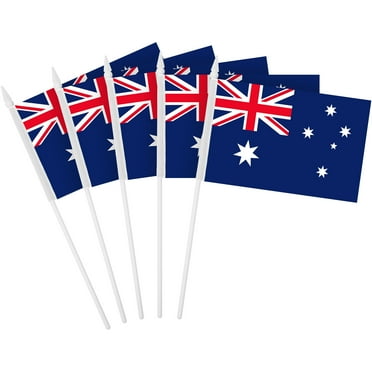Anley Australia Mini Flag - 5 in x 8 in Hand Held Miniature Australian ...