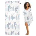 BZSMCE Soft Cute Shark For Beach Towel with Wind-Resistant Magnetic ...