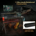 Costway Gaming Computer Desk w/ Monitor Shelf & Storage for Controller ...