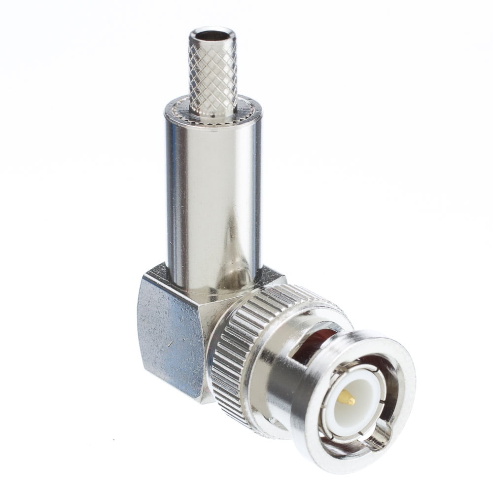Cable Central LLC RG58 BNC Right Angle Crimp Connector (3 piece set ...
