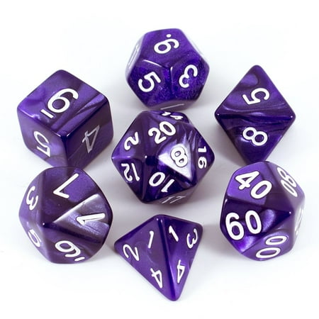 Purple RPG Dice - Full Polyhedral Set - Pearl Effect | Walmart Canada