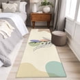 Area Rug 24×72in, Mid Century Boho Leaves Abstract Geometric Floor ...