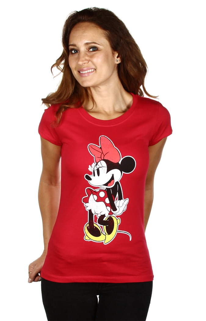 Disney Minnie Mouse Print Junior T-Shirt - Walmart.com
