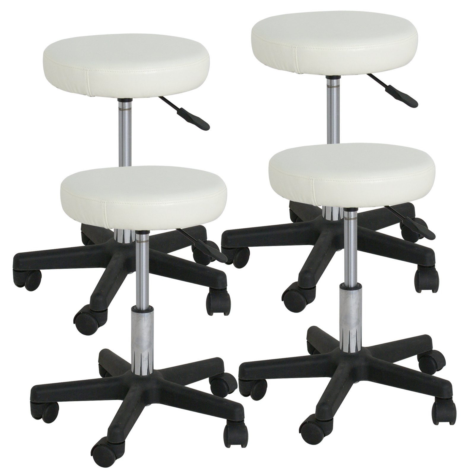 ZENSTYLE Adjustable Hydraulic Rolling Swivel Salon Stool Chair Tattoo ...