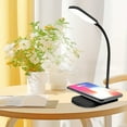 Coollooc Desk Lamp, Desk Lamps for Home Office with Wireless Charger ...