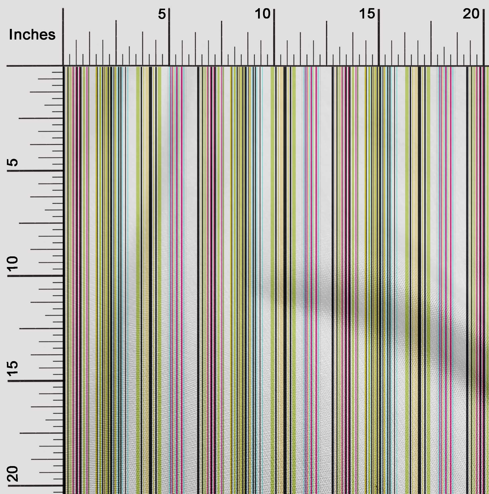oneOone Silk Tabby Fabric Multicolor Stripe Print Fabric By The Yard 42 ...