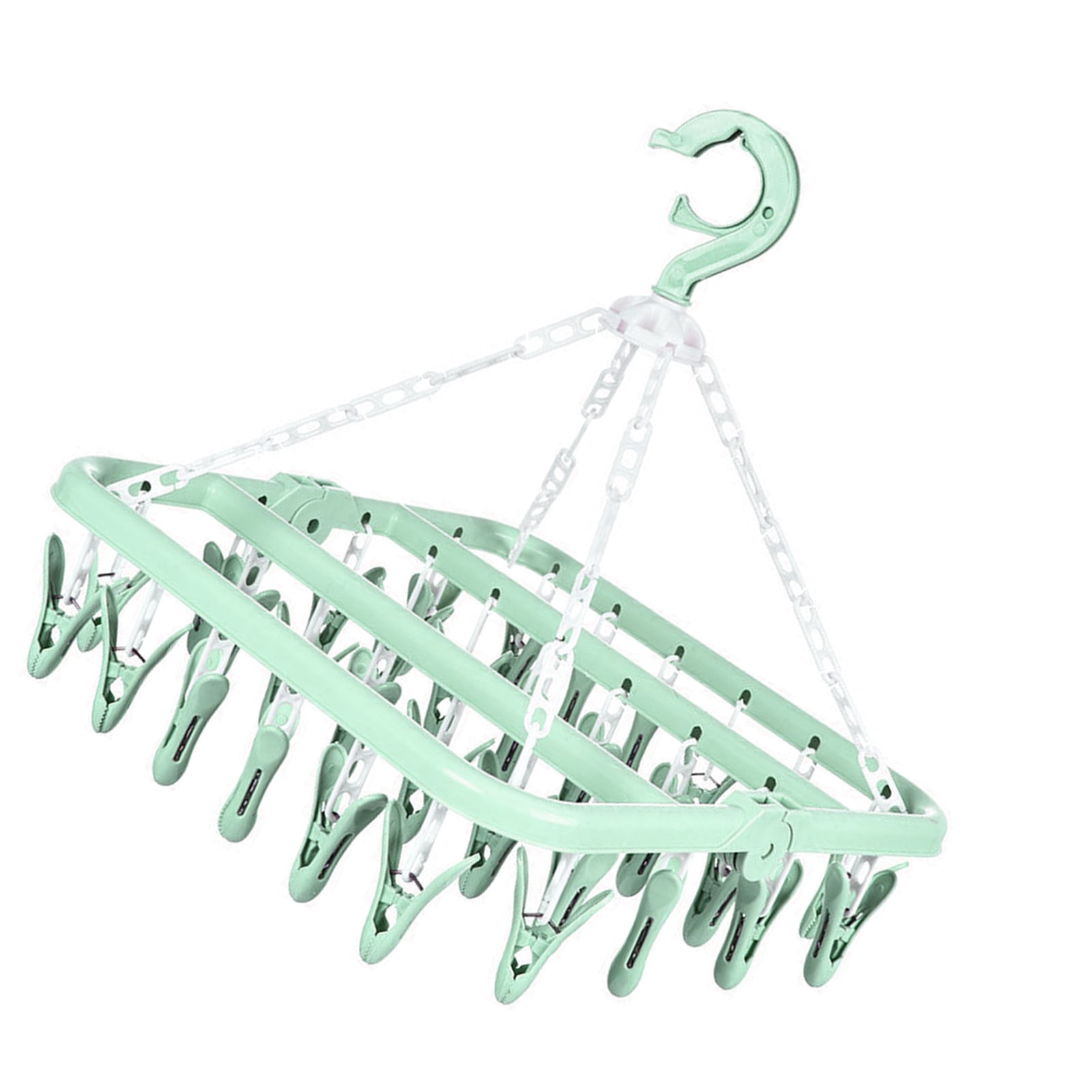 32 Clip Folding Hanger 32 Clip Folding Hanger 360 Degree Rotation ...