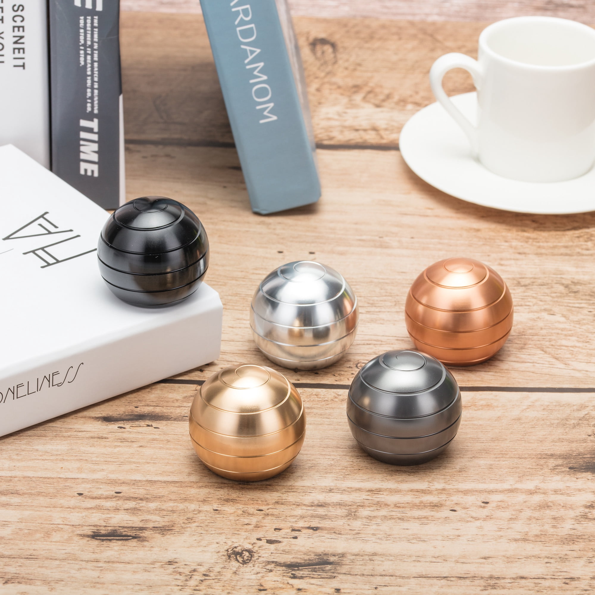 SHCKE Desktop Ball Transfer Gyro Aluminum Alloy Office Desk Silver Ball ...