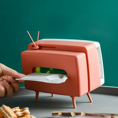 Paper Tissue Box Holder Television Style Retro Design Multifunction ...
