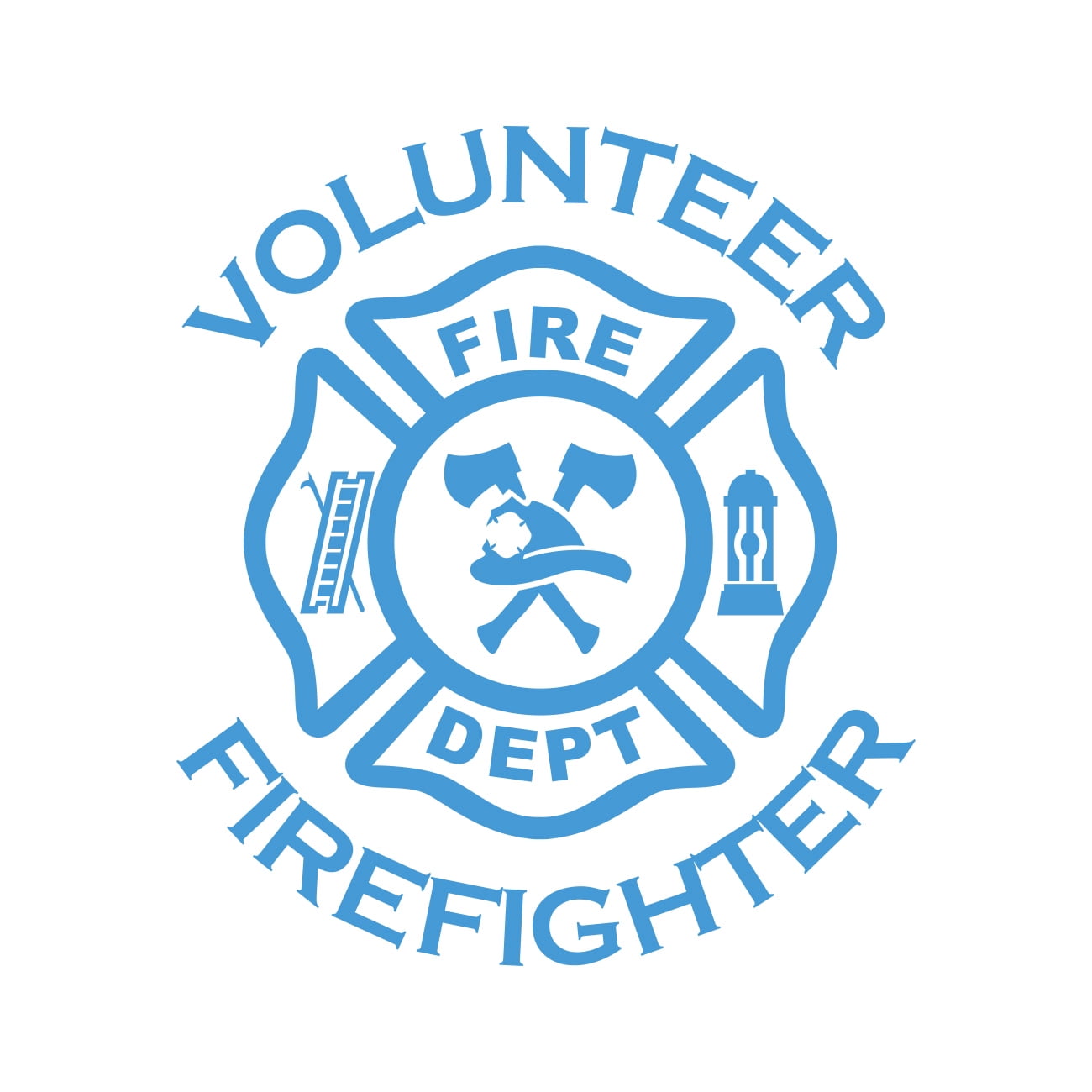 Volunteer Fightfighter Sticker Decal Die Cut - Self Adhesive Vinyl ...