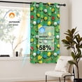 Alien and Pizza Bright Green Pattern Blackout Curtains,Triple Weaved ...