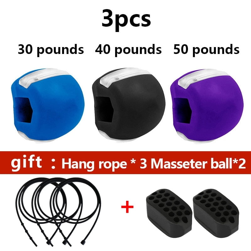 Food-grade Silica Gel Jaw Line exercise Ball for a Neck, Face Toning ...