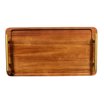 Solid Walnut Wooden Serving Tray with Brass Handles for home décor ...