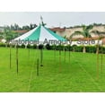 Medieval Round pavilion tent 4m White-emerald green waterproof camping ...
