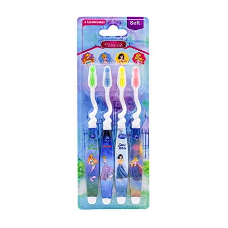 The Toon Studio Princess 4-Pack Kids Toothbrush, Soft, Princess Little ...