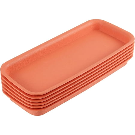 MSYMY 6 Pack 13 x 5.5 Inchs Rectangular Plastic Planter Trays ...