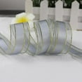 5 Yards 25mm Organza Ribbons Gold Metallic Egde Ribbons For Wedding ...