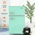 KUPPET Retro Mini Refrigerator 2-Door Compact Refrigerator for Dorm ...