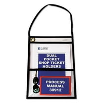 C-Line Magnetic Stitched Shop Ticket Holders, Clear, 75", 9 x 12, 25 ...