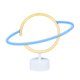 BrightSide 10" Planet Shaped LED Neon Table Light, Multicolor, Battery ...