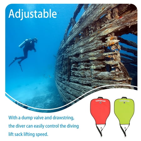Reflective Strip Underwater Diving Salvage Lift Bag Portable Freediving ...
