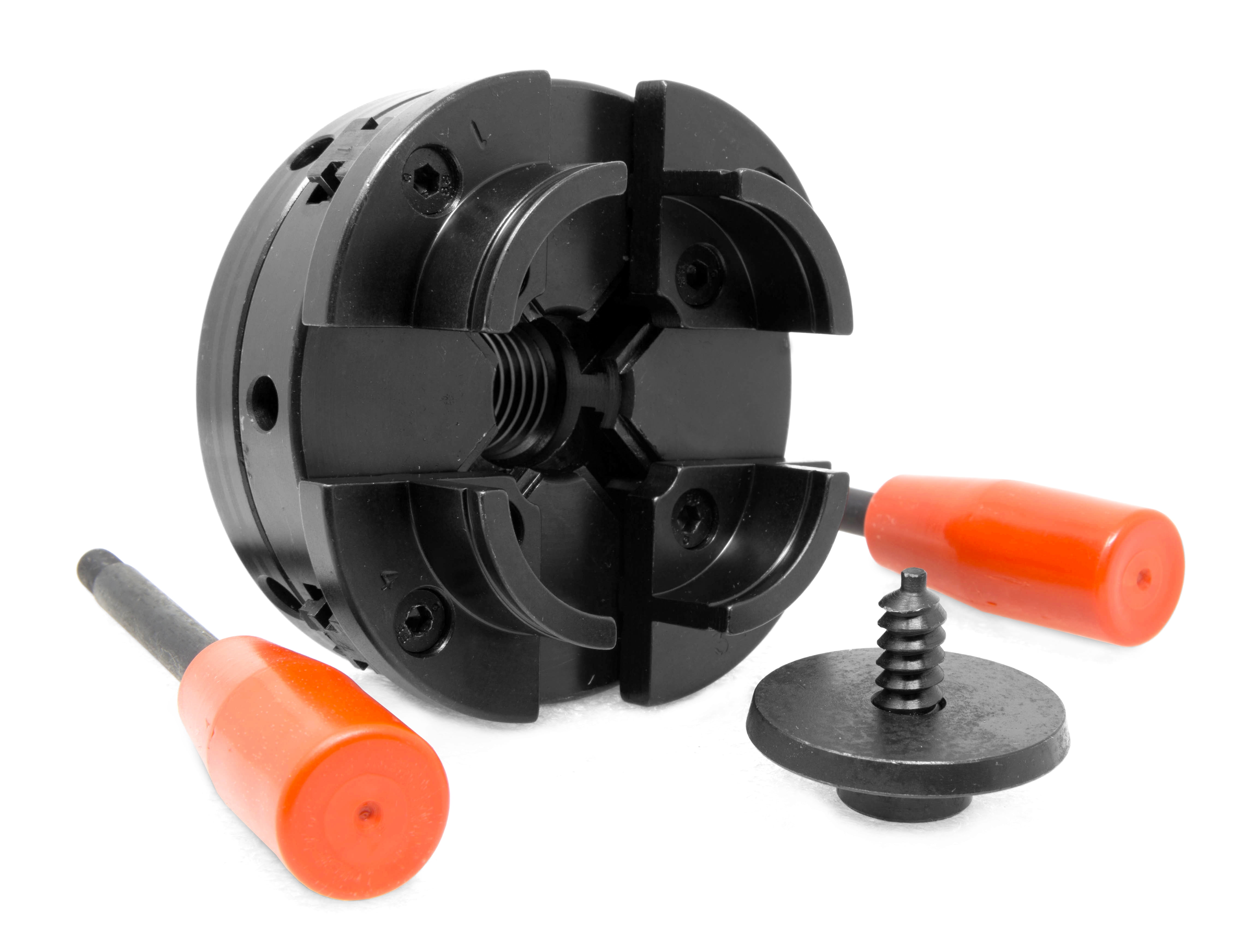 WEN LA4374 3 75 Inch 4 Jaw Self Centering Chuck Set With 1 Inch X 8TPI