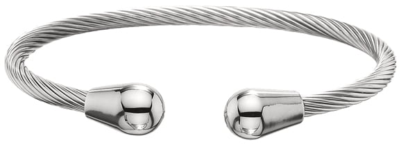 Tear Drop Silver Bangle - Walmart.com