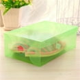 Lmtodlfg Shoe Boxes Clear Plastic Stackable Sneaker Containers Shoes Storage Box Foldable Drop