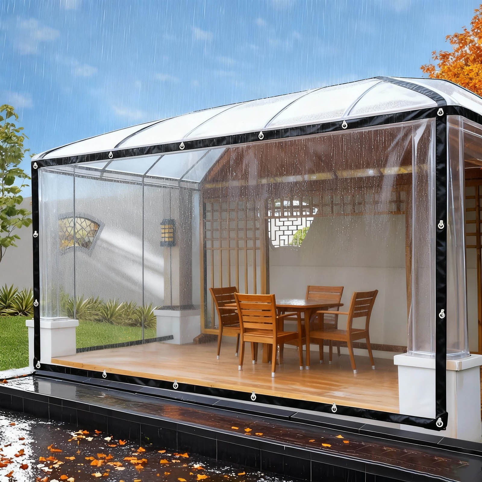 Click here for Hometrendia Heavy Duty Clear Tarp Waterproof Cover... prices