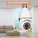 360° 1080P IP E27 Light Bulb Camera Wi-Fi IR Night Smart Home Wireless ...