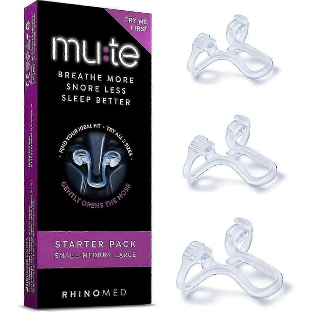 Mute Snore Stopper Nasal Dilator for Snore Reduction Starter Pack ...