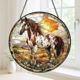 Farm Landscape Window Decor – Horse Inspired Stained Glass Art ...