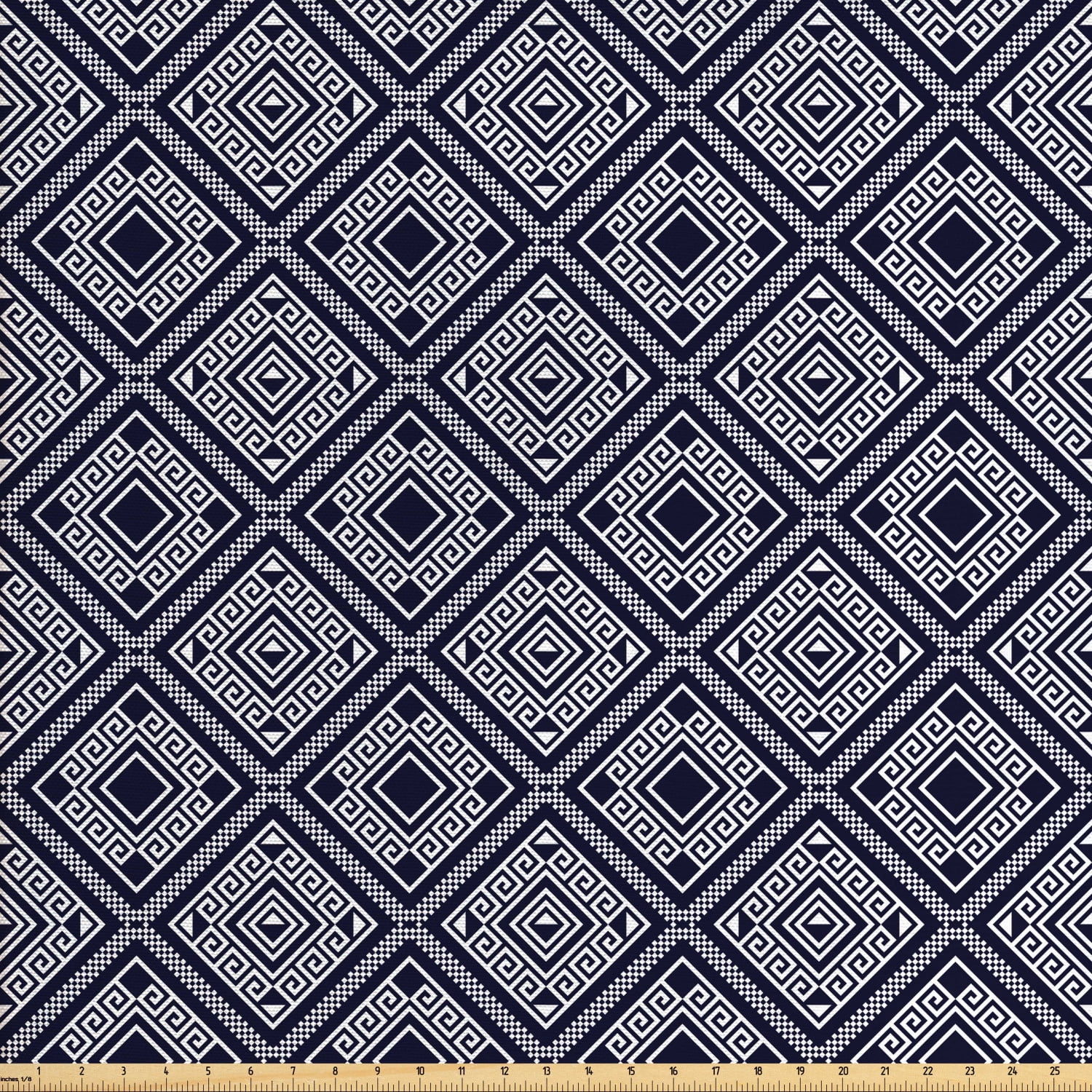 Abstract Fabric by the Yard, Rhythmic Illustration of Classic Rome ...