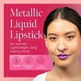 Aromi Lilac Metallic Liquid Lipstick | Bright Purple, Shimmer - Walmart.com