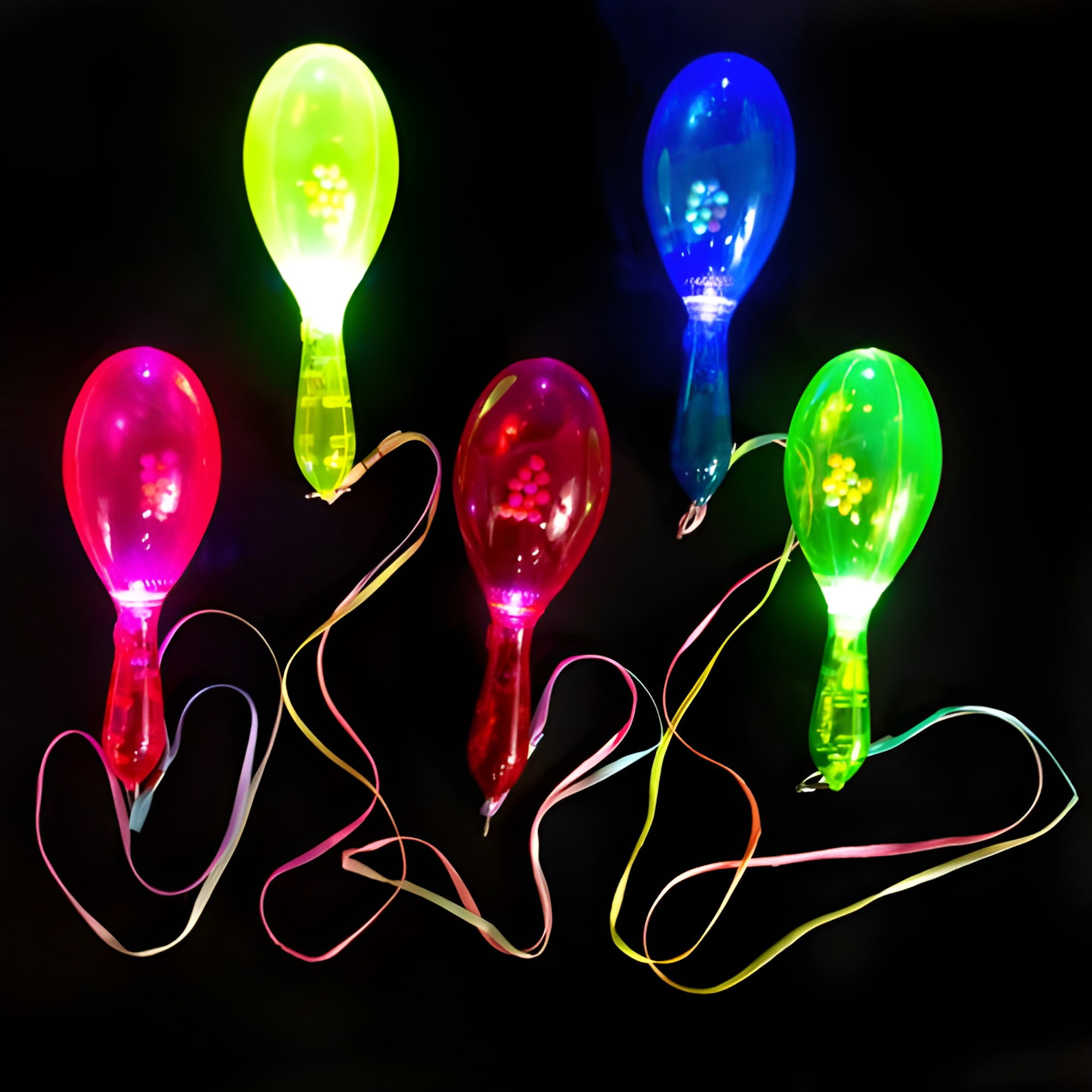 Light up Color Changing Maracas, Flashing LED Music Hand Shakers Noise ...