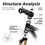 Mountain Road Bike Threaded Integrated Headset 1 1/8 ...