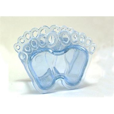 2.75" Clear Pink Plastic Baby Booties Baby Shower Favor (12 pieces ...
