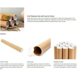 20 - 2" x 36" Round Cardboard Shipping Mailing Tube Tubes With End Caps ...